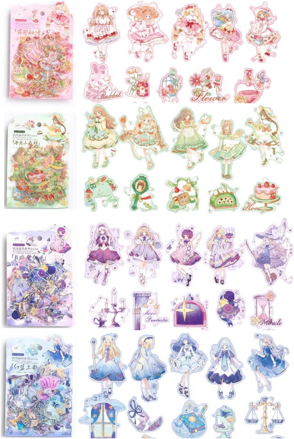 Amazon.co.jp: Zolarkar フレークシール コラージュ 素材 シール 160枚 半透明 防水シール 貼り付け DIYデコ ...