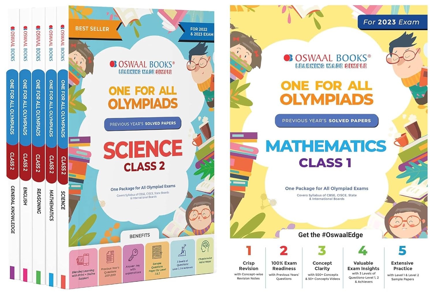 Buy Oswaal One for All Olympiad Previous Years Paper, Class 2 (Set of 5 ...