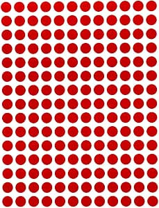 Red Dot Sticker ¼” inch 8mm (5/16) - 2700 Pack, Small Colored Labels ...