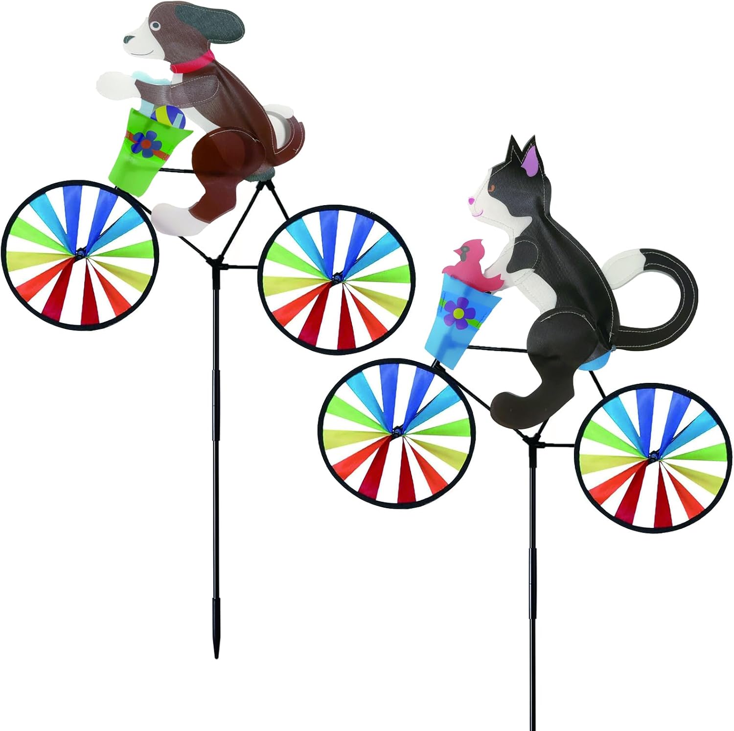 Amazon.com: 2 Pack 20 Inches Animal Bike Spinners Decoration, Colorful ...