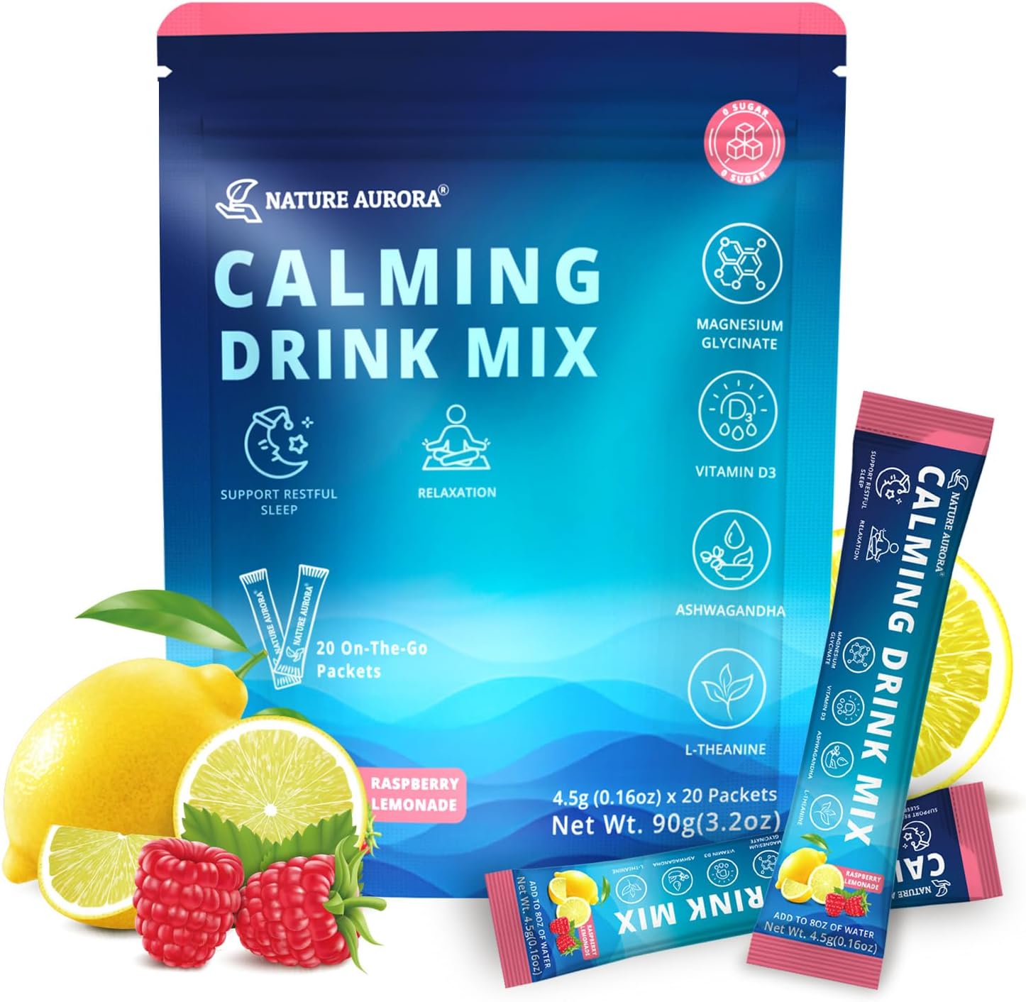 Amazon.com: Powdered Drink Mix Calm - Adaptogenic Drink Mix with ...
