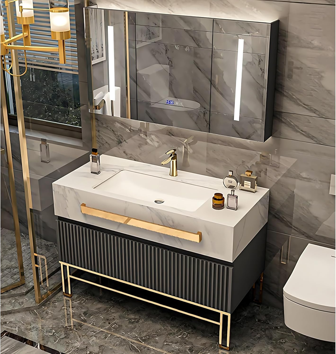 Amazon.com: ZGNBSD Bathroom Vanity - Stylish Bathroom Vanity with Sink ...