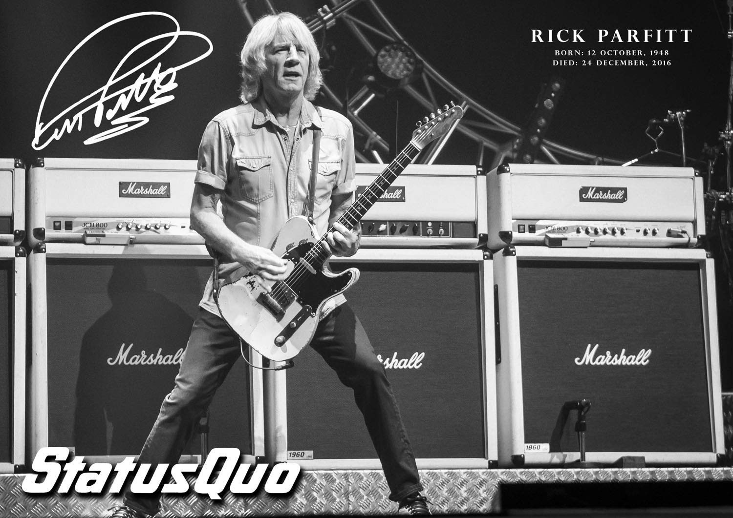 Rick Parfitt Tribute Poster - # 4 - (Signature - Signed) 2016 Status ...
