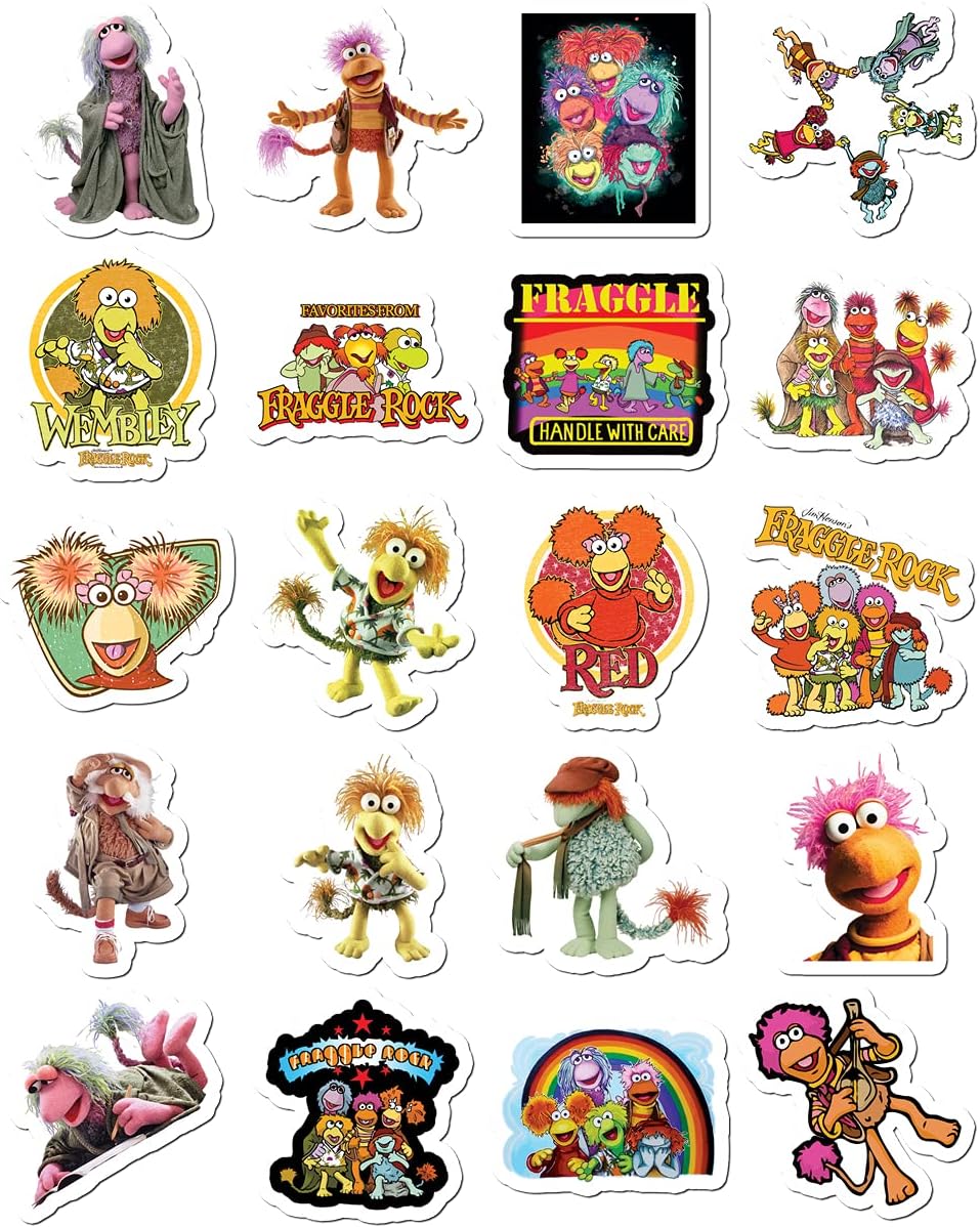 Amazon.com: 20 Pcs Stickers Pack Fraggle Aesthetic Rock Laptop Vinyl ...