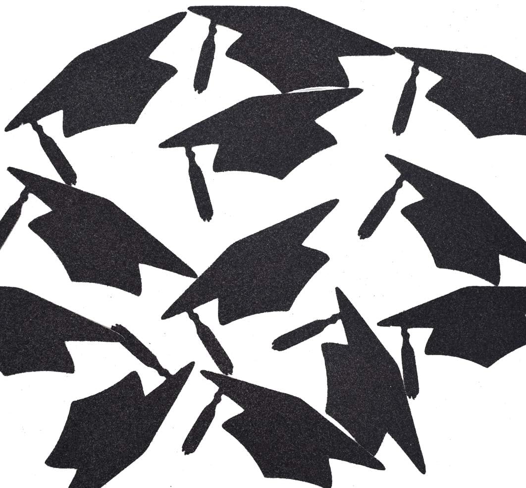 Grad Caps Confetti Black Glitter For Graduation Party Decorations grad-caps-confetti-black-glitter-for-graduation-party-decorations