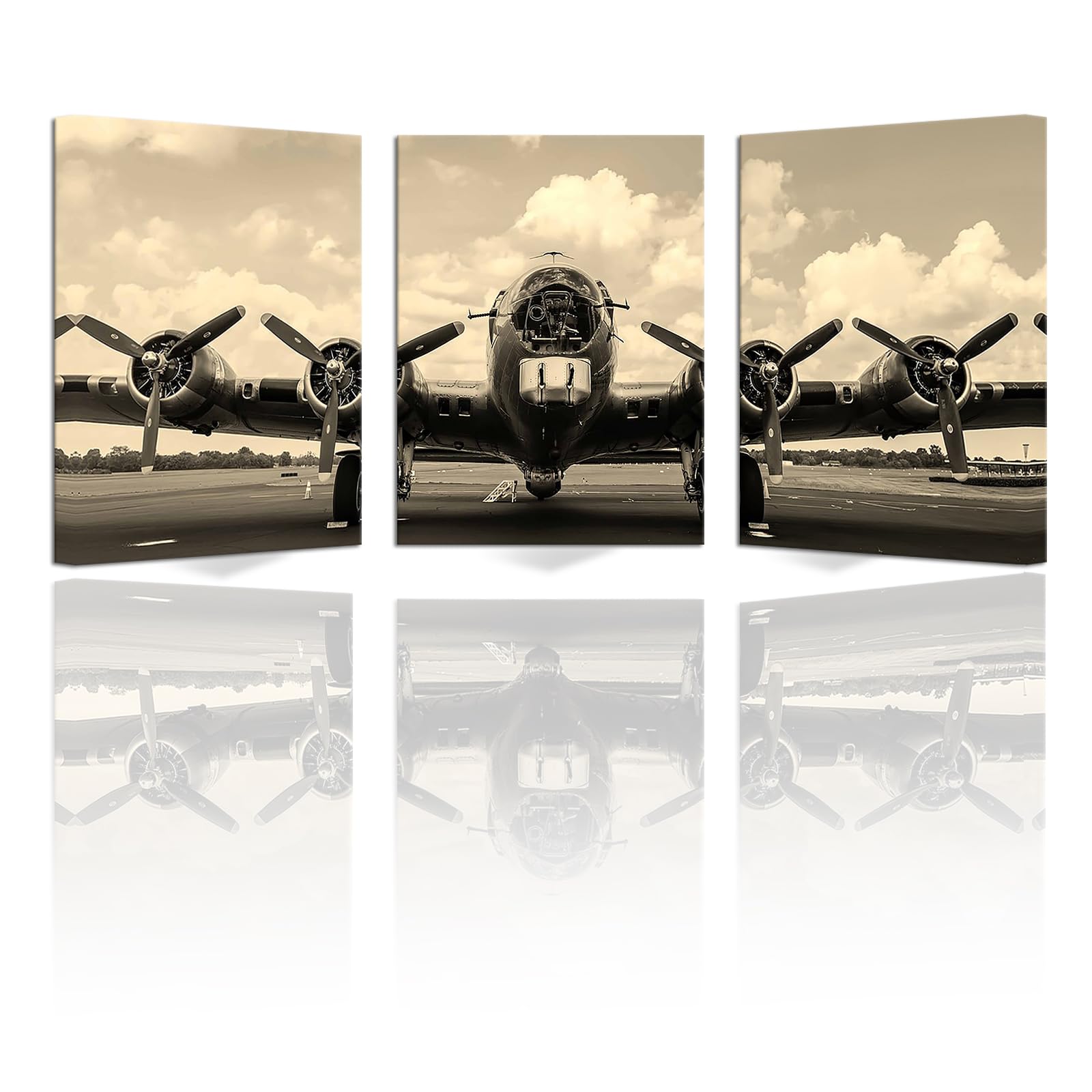 Amazon.com: Vefacaiyo Airplane Picture Wall Decor Heavy Bomber Airplane ...