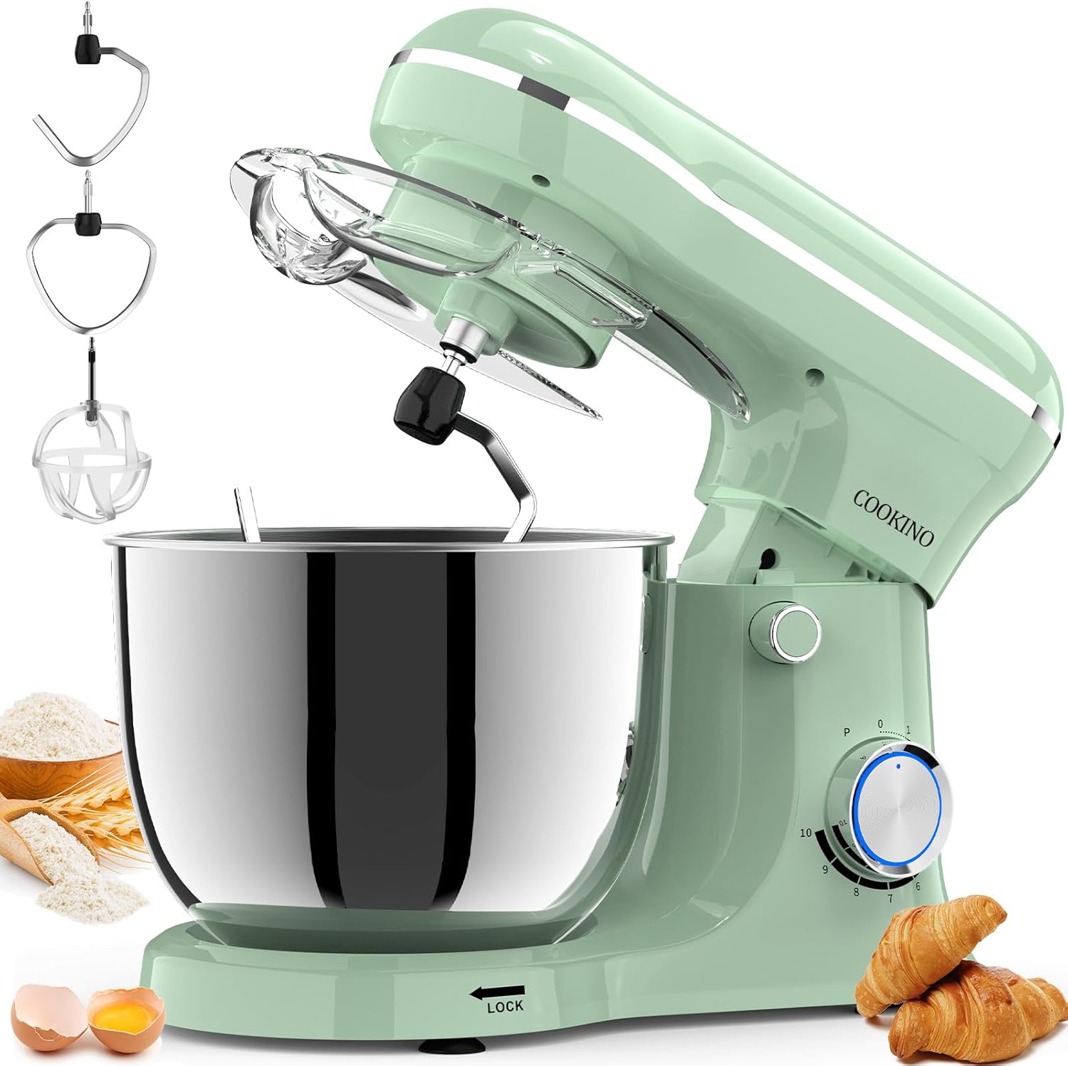 Amazon.com: Electric Stand Mixer,10 Speeds Tilt-Head Food Mixer, 3-IN-1 ...