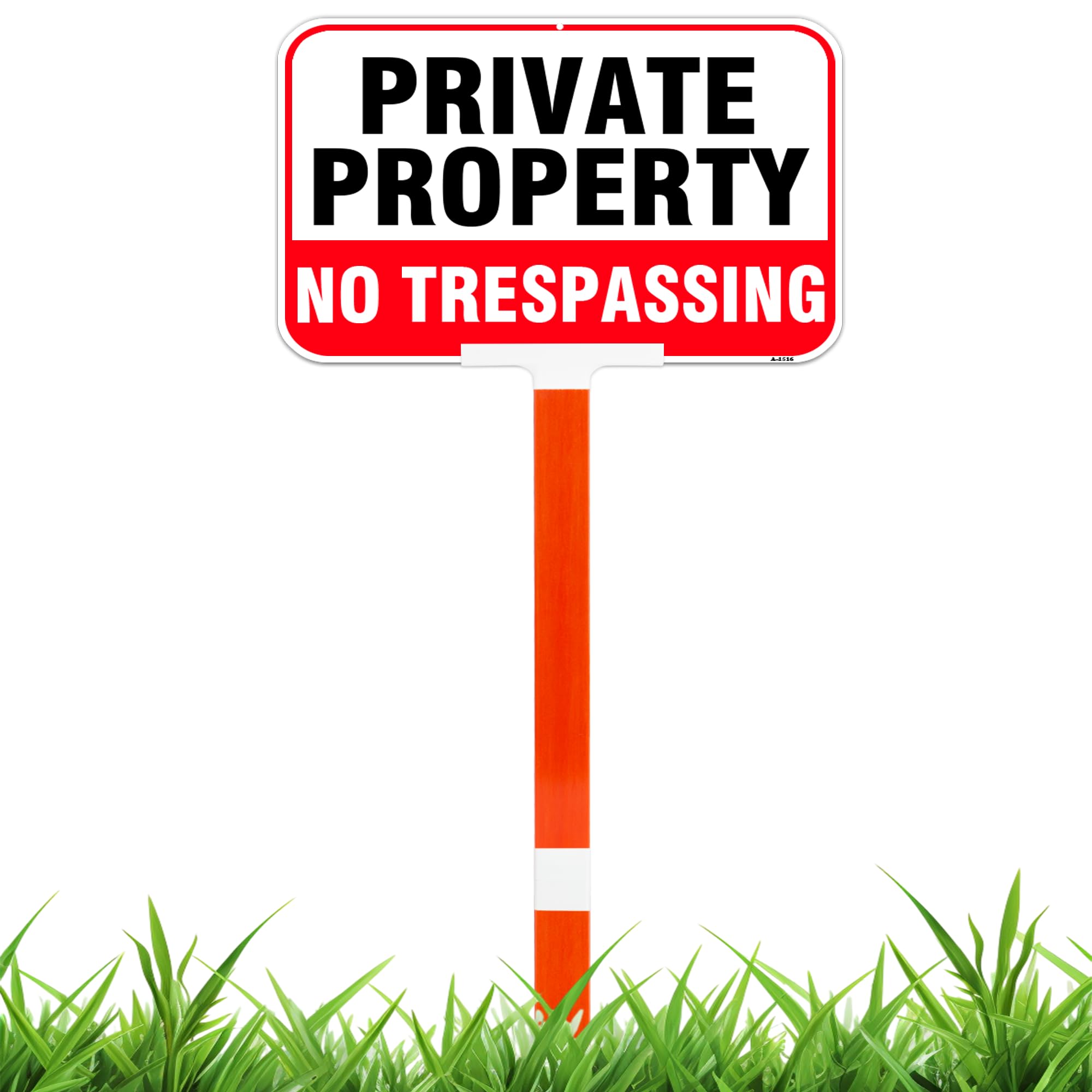 Amazon.com : Large Private Property No Trespassing Sign with Stake ...