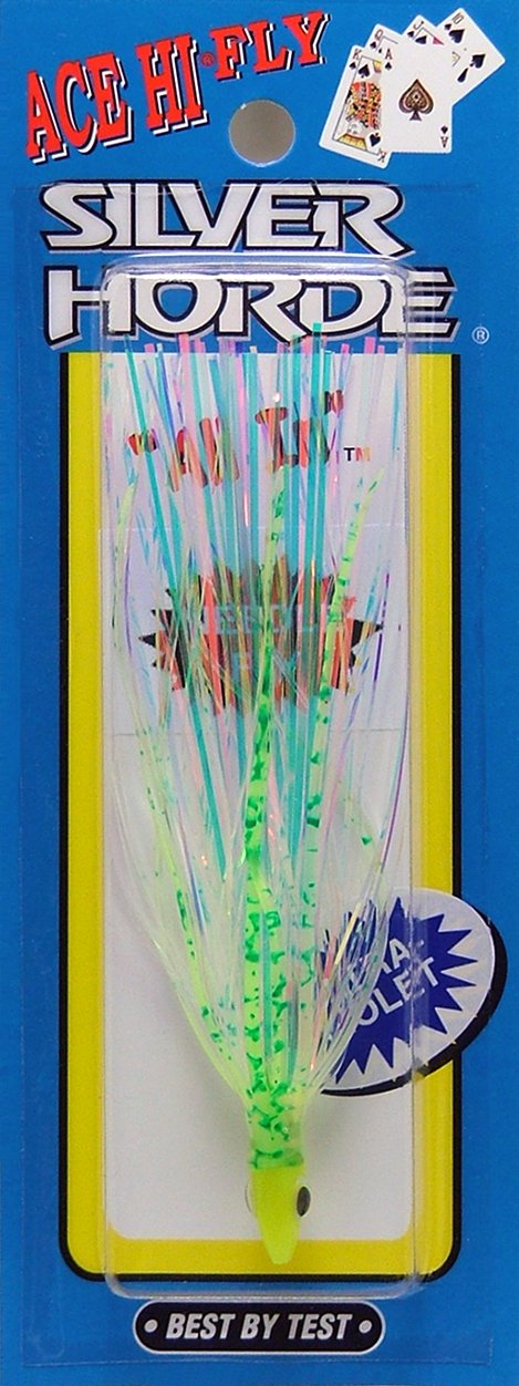 Stubby Dodger Silver Horde Ace Hi Needlefish Fly - Ultra-Violet Green ...