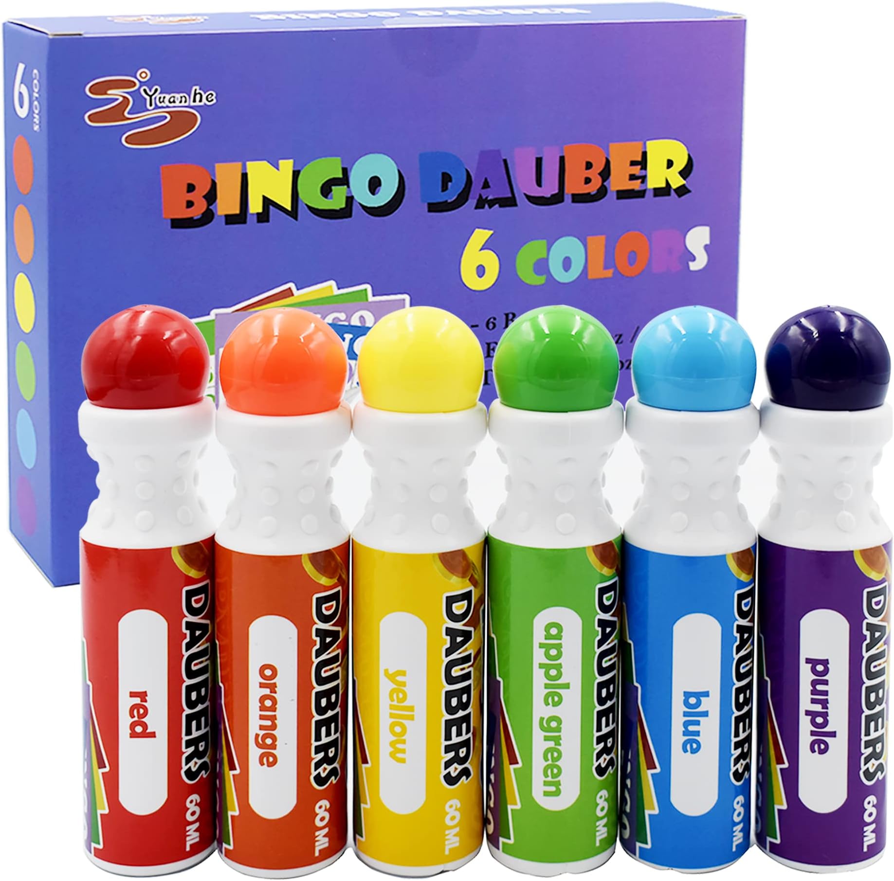 Amazon.com: Dab-O-Ink 3oz Bingo Daubers - Mixed Colors - 12ct : Toys ...