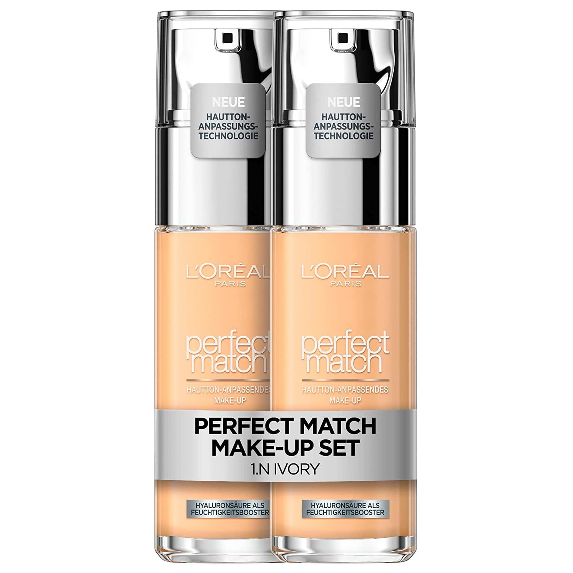L'Oréal Paris Make up im Doppelpack, Flüssige Foundation mit Hyaluron ...