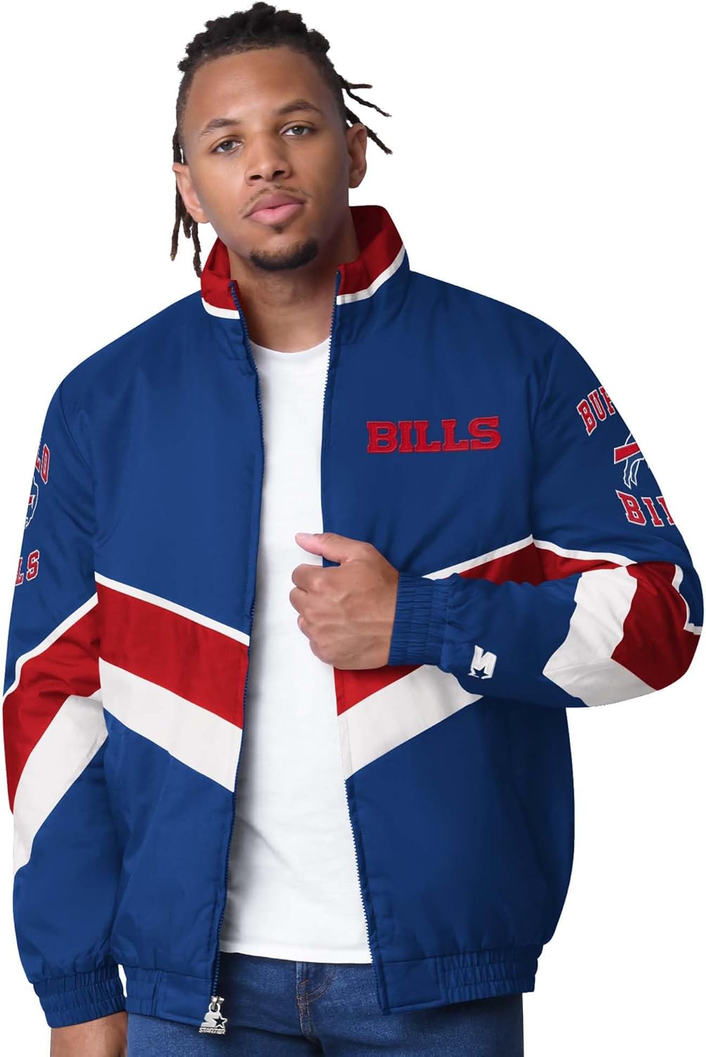 Amazon.com : Starter Men's NFL Captain Satin Varsity Jacket : Sports ...