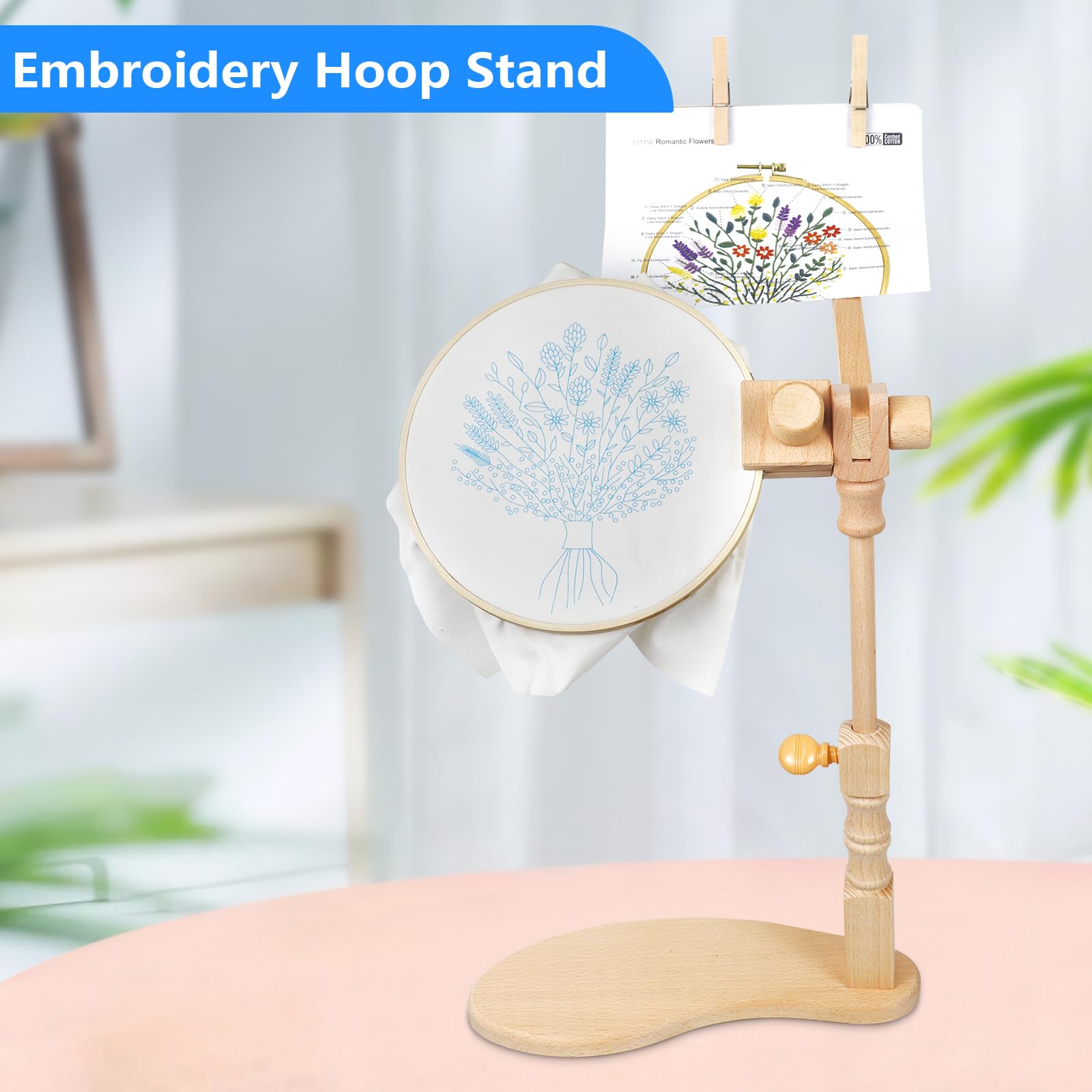 SolidGnik Small Embroidery Stand, Embroidery Hoop Holder,Rotated Cross ...