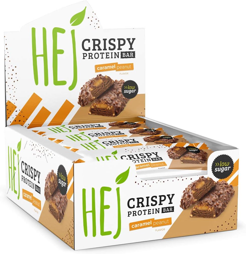 HEJ Crispy Proteinriegel Snack – Low Sugar Eiweißriegel | 13g Protein ...