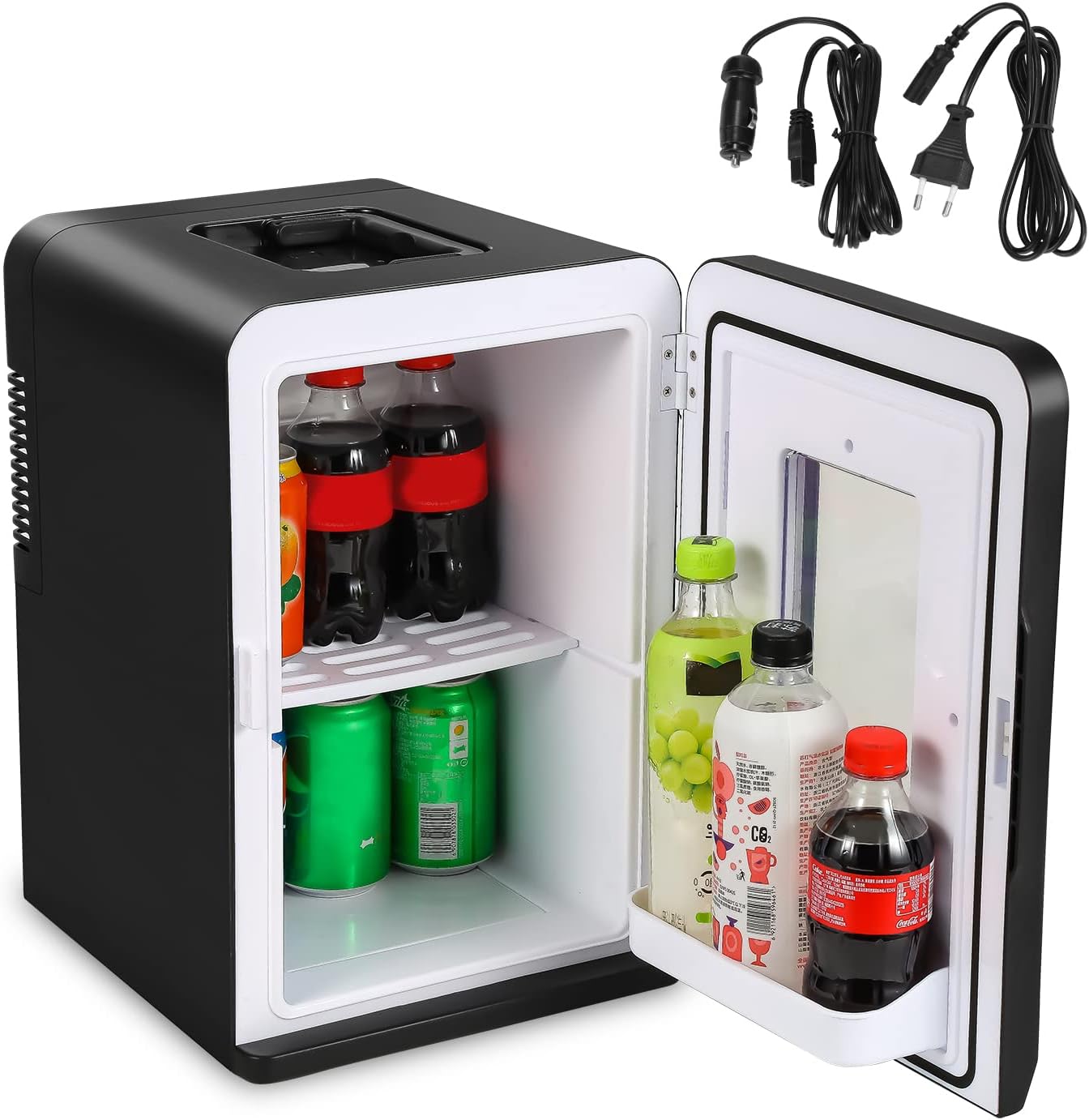 Vigevee 15L Mini Frigo de Chambre, Mini réfrigérateur 2 en 1, 12V/220V ...