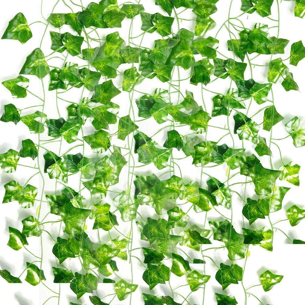 ASEOK 12 Strands 84 Ft Fake Ivy Leaves Artificial Ivy Garland Greenery ...