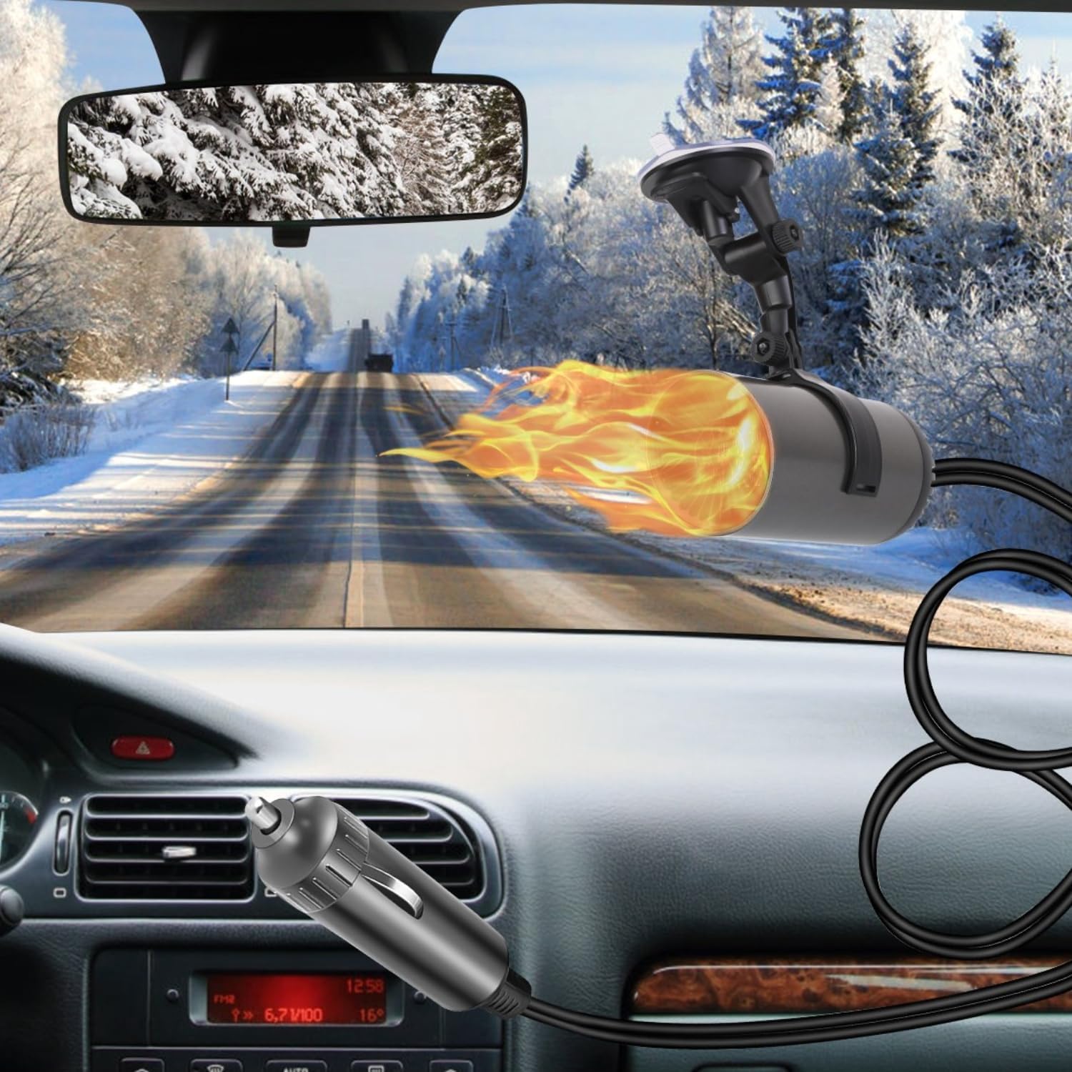 Amazon.com: TeqHome Car Heater, 24V 216W Portable Car Defroster, 2 in 1 ...