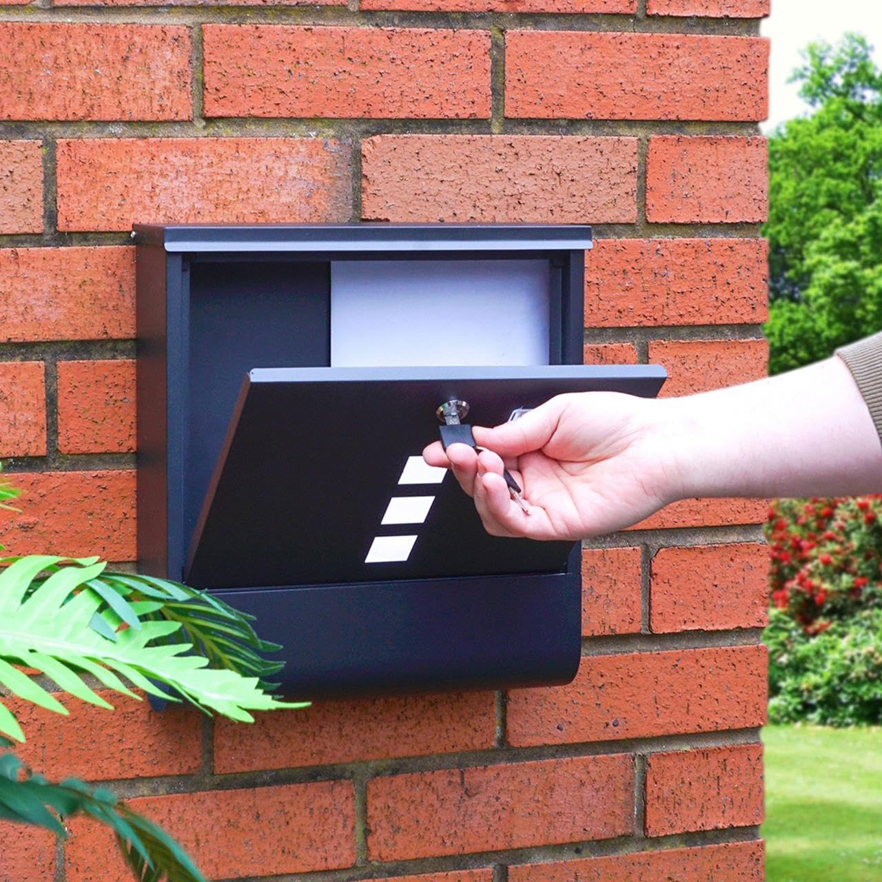 Wall Mounted Lockable Mailboxes With Newspaper Holder ACL Wall Mounted