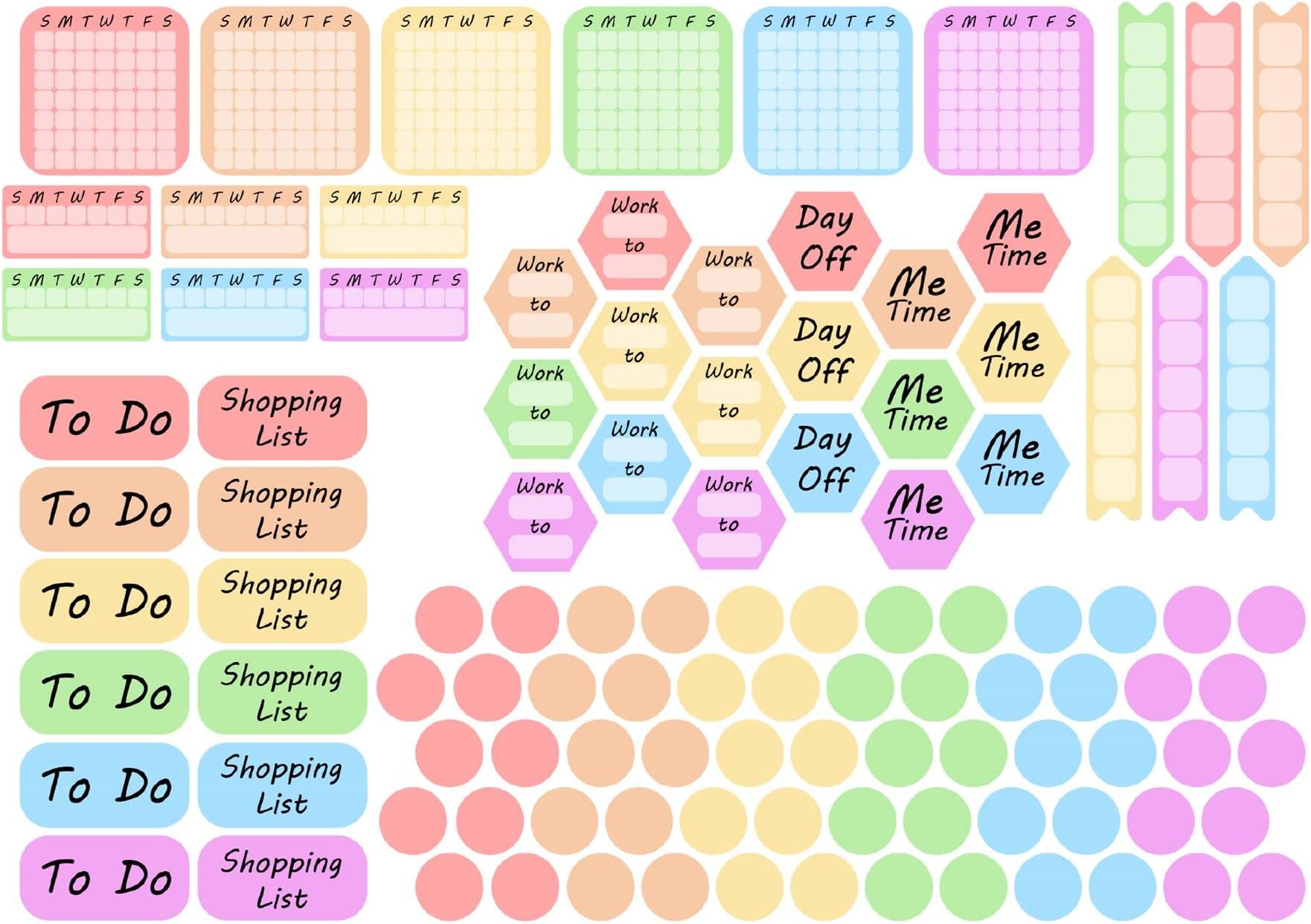 234 Weekly Habit Tracker Planner Stickers, Daily Routine Journal ...