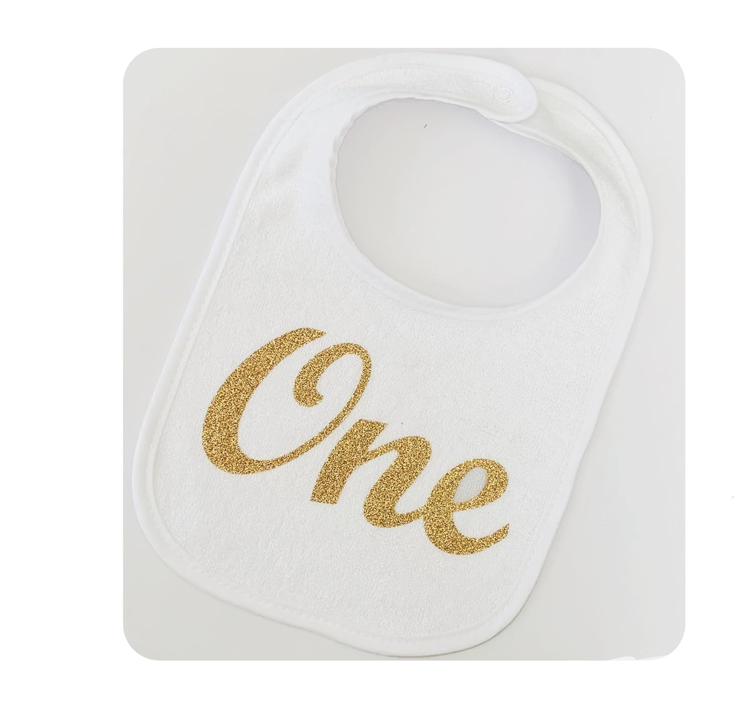 Amazon.com: First Birthday Bib, spakle gold ONE, birthday cake smash ...