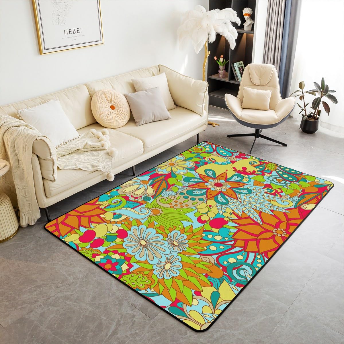 Amazon.com: Retro Groovy Area Rugs 5x7 for Living Room, Groovy 60S 70S ...