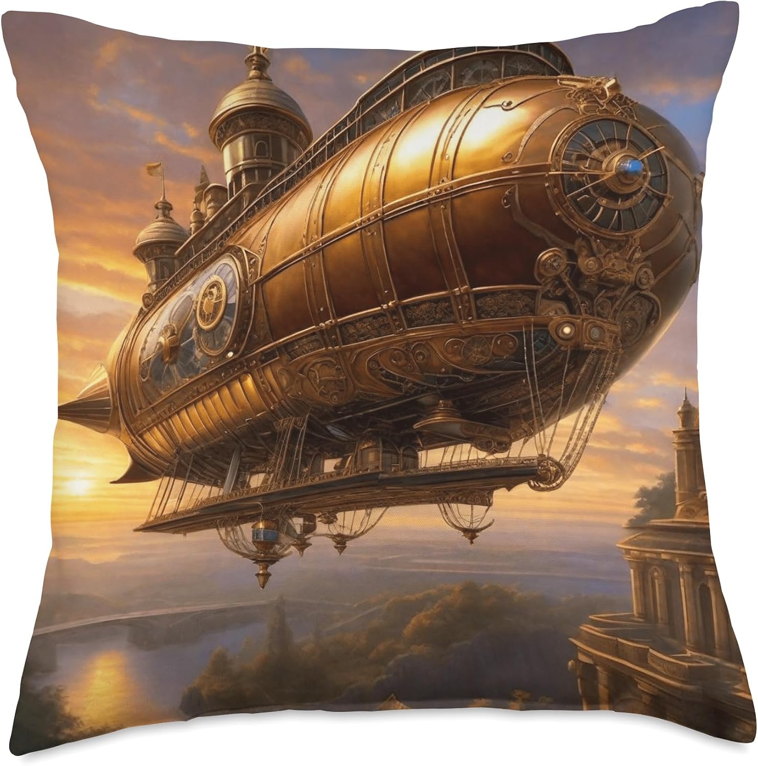 Amazon.com: Fantasy Steampunk Epic Zeppelin Graphic A Nerdy Victorian ...