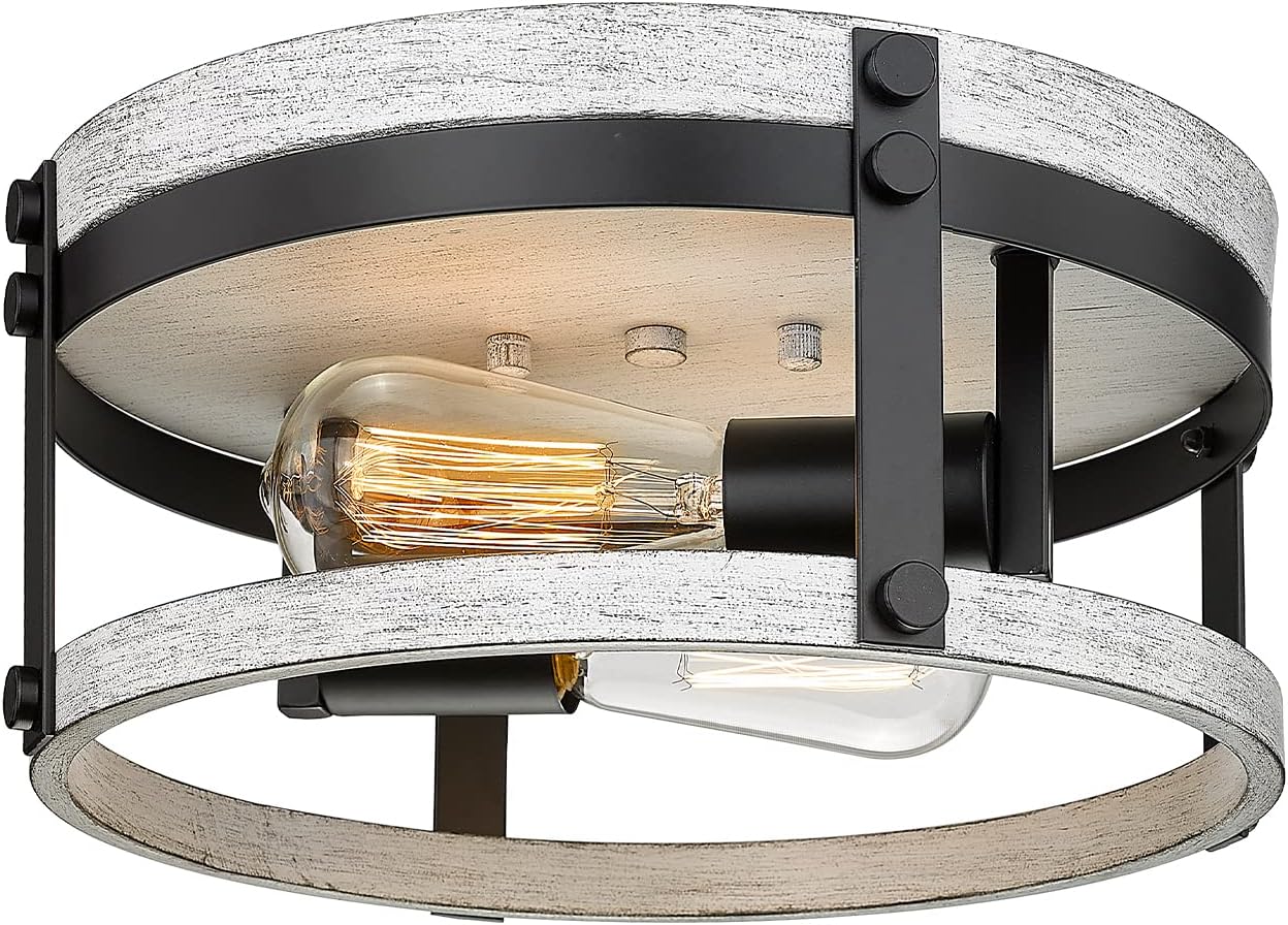 Kira Home Blaylock 13" 2-Light Modern Farmhouse Flush Mount Close to ...