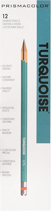 Amazon.com : Prismacolor Turquoise Drawing Pencil, HB, 1.98 mm, 12 ...
