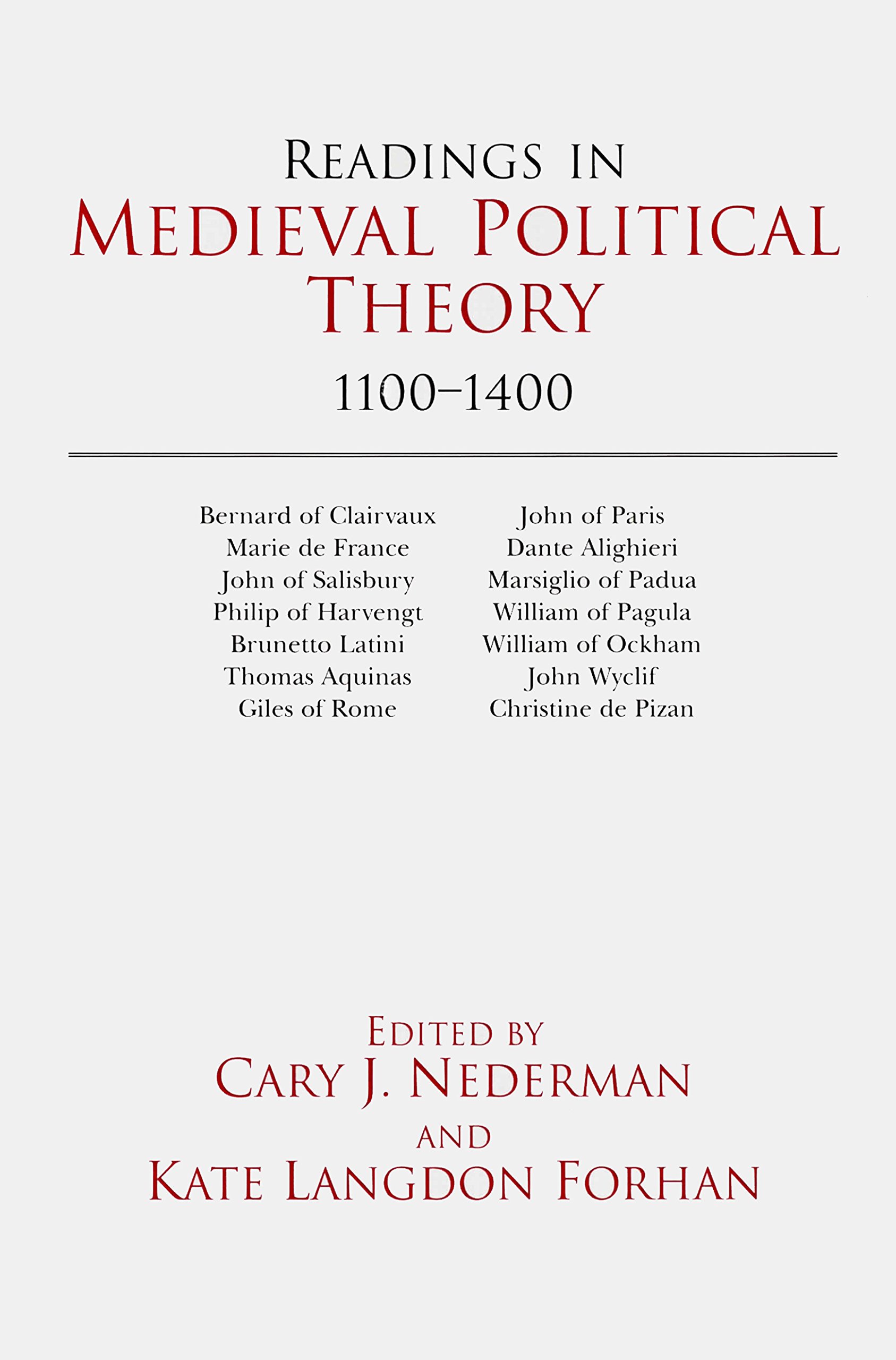 Readings in Medieval Political Theory: 1100-1400 (Hackett Publishing Co ...