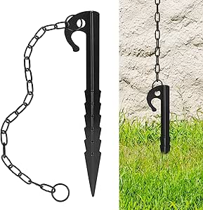 Amazon.com : Tfro & Cile Rain Chain Anchoring Stake Black Cone Garden ...