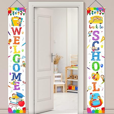 Amazon.com: Welcome To Kindergarten Banner First Day of kindergarten ...