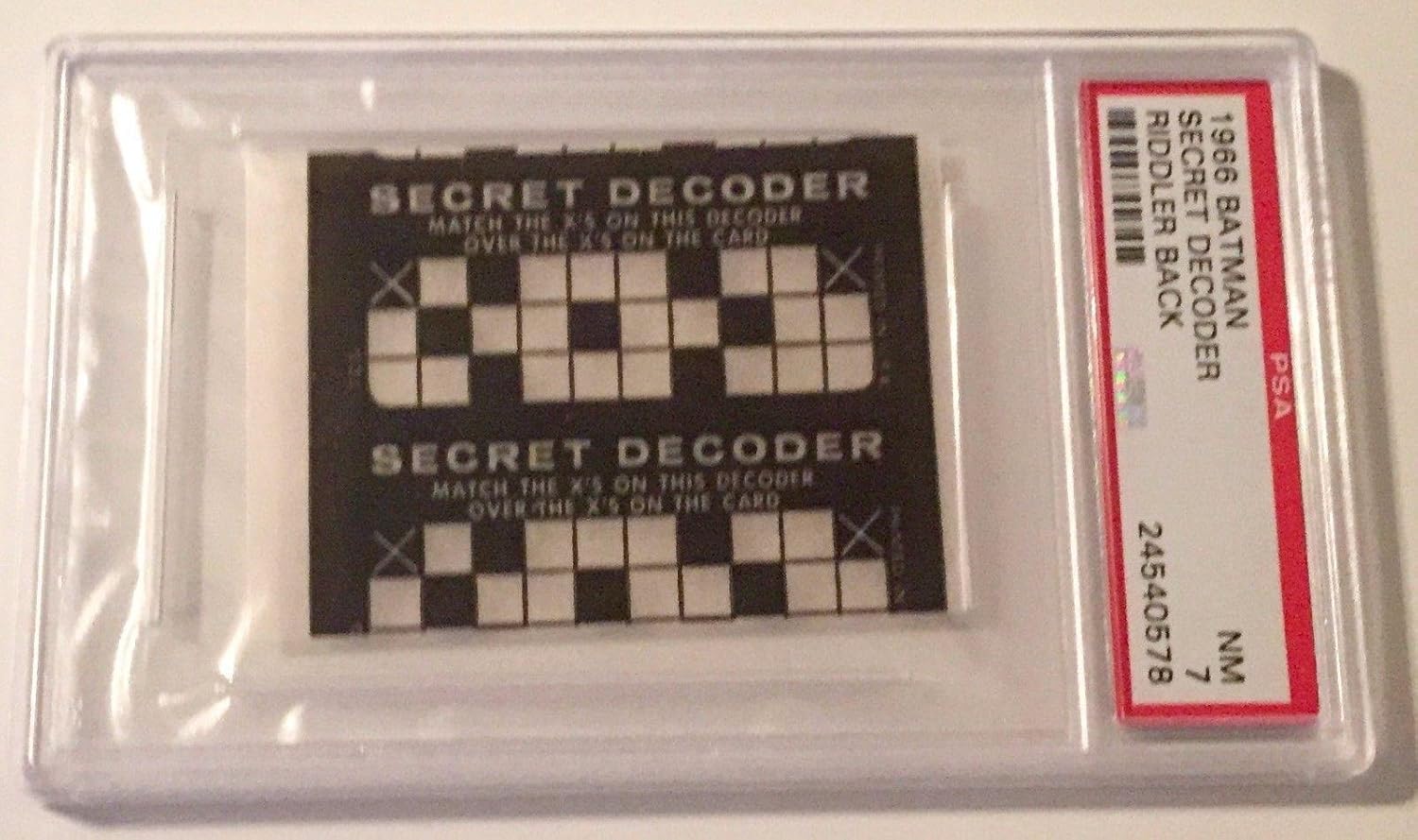 Amazon.com: 1966 Batman Riddler Back Secret Decoder Card PSA 7 NM ...