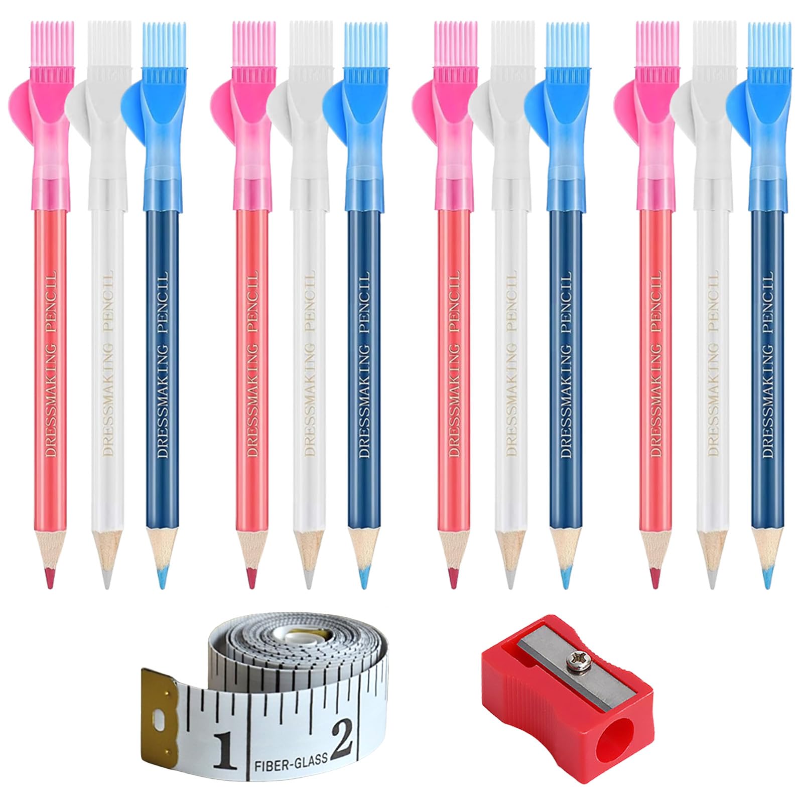 Nadiaen Tailors Chalk Pencil,12 Pcs Sewing Chalk for Fabric Marking ...