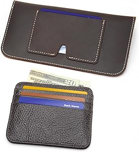 Amazon.com: Superkred Cash Envelope Wallet: Genuine Leather Minimalist ...