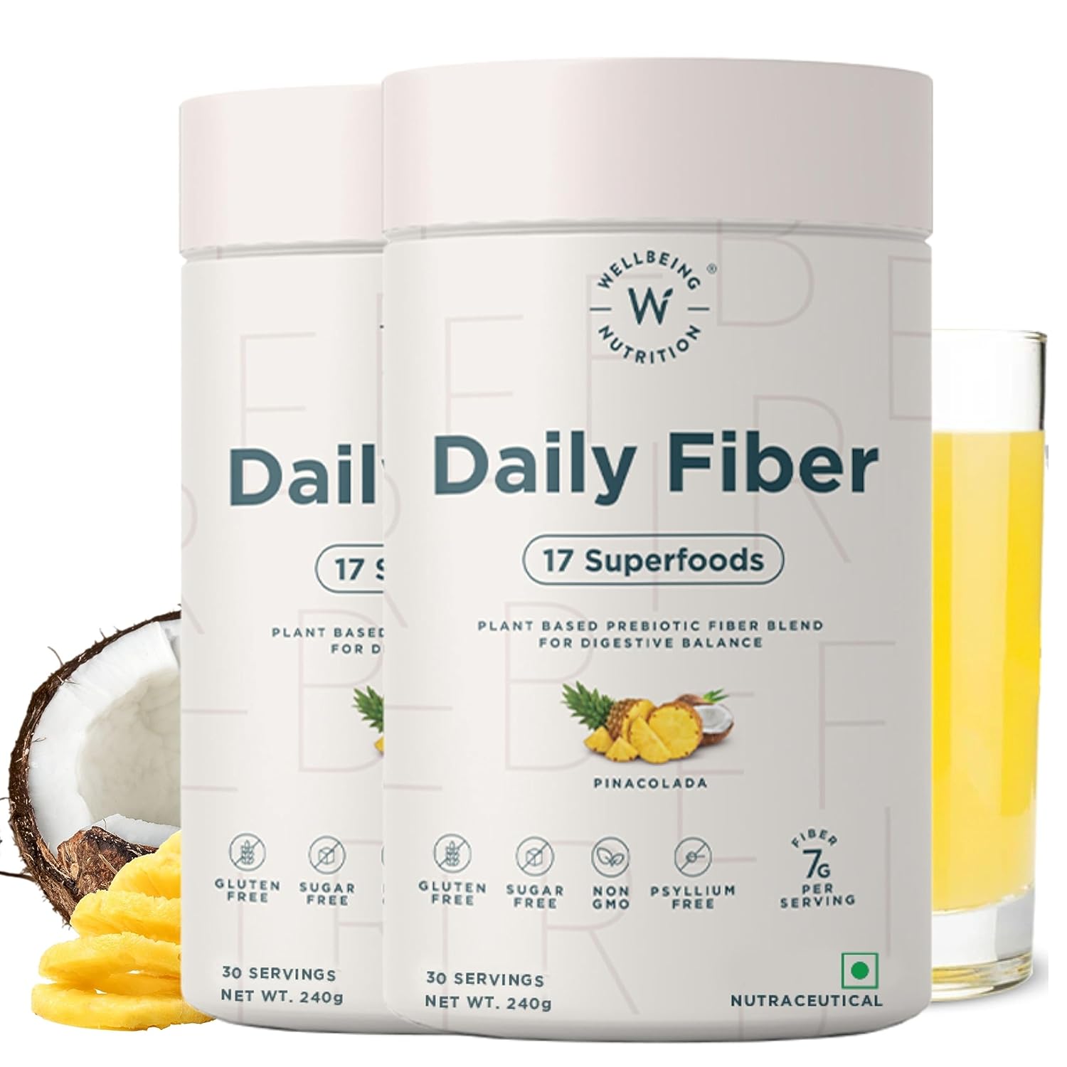 WELLBEING NUTRITION Daily Fiber Powder|Weight Management,Manages Sugar ...
