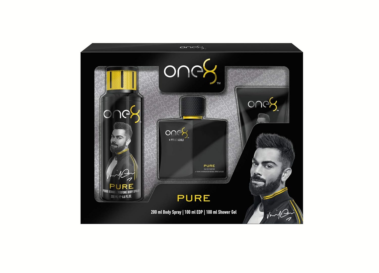 Buy One 8 by Virat Kohli PURE 3 Pc Fragrance Gift Set For Men Online at ...