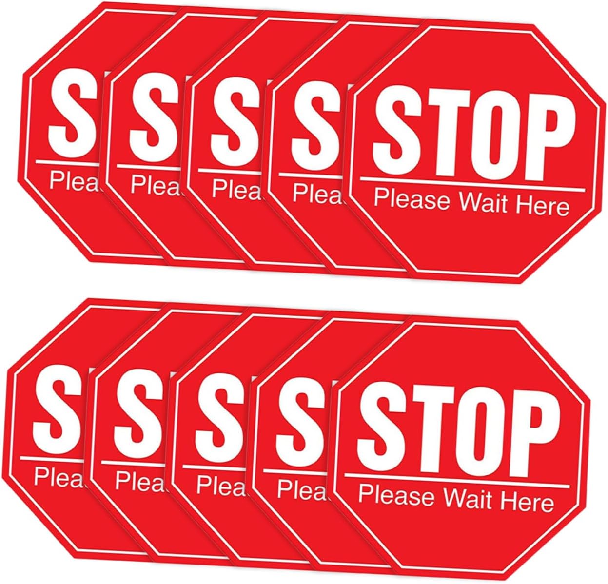 Amazon.com: HEALLILY 10pcs Stop Wall Sticker Stop Sign Stickers Safe ...