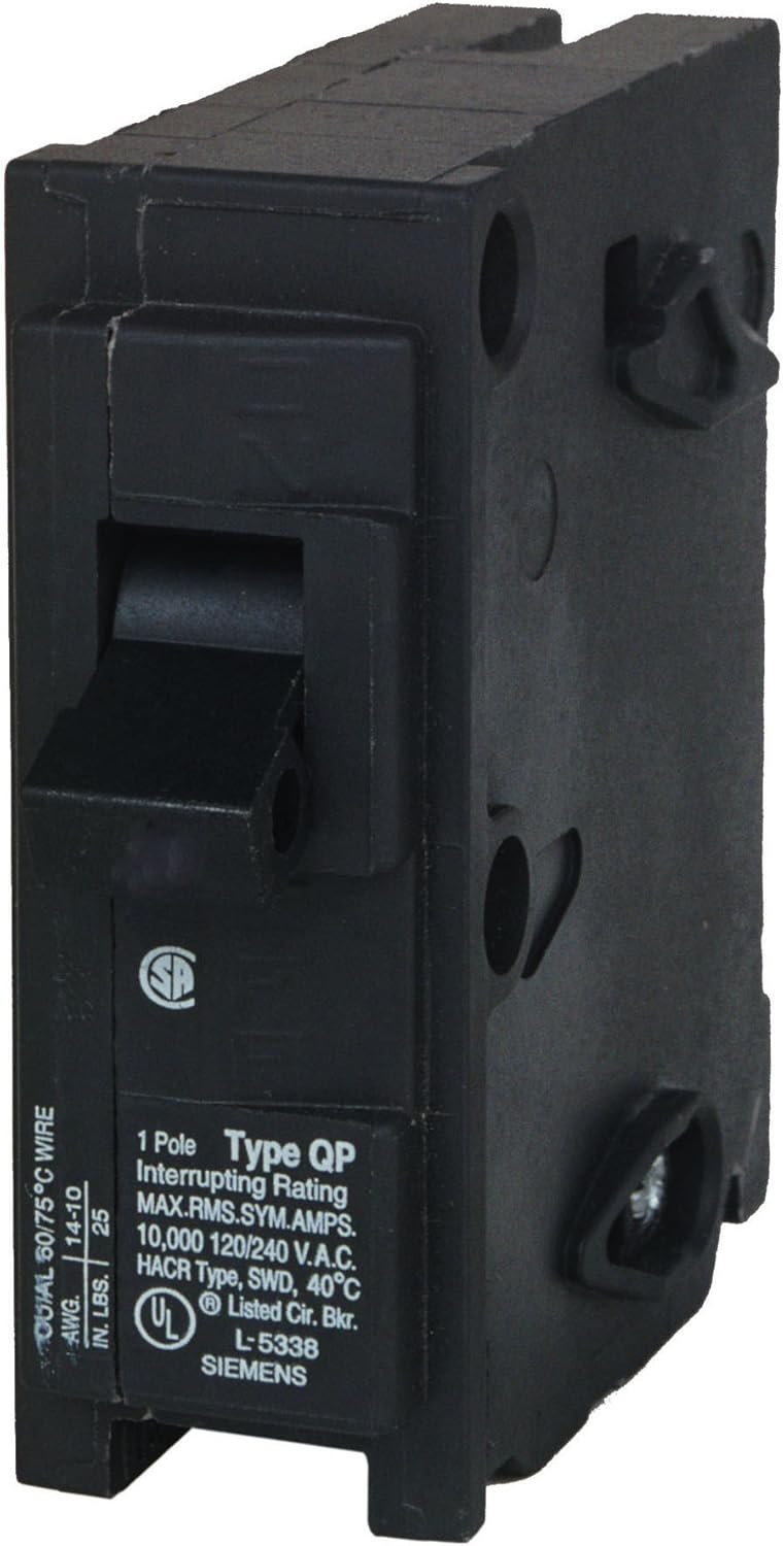 Siemens Q115 15 Amp Single Pole Circuit Breaker, Magnetic Circuit ...