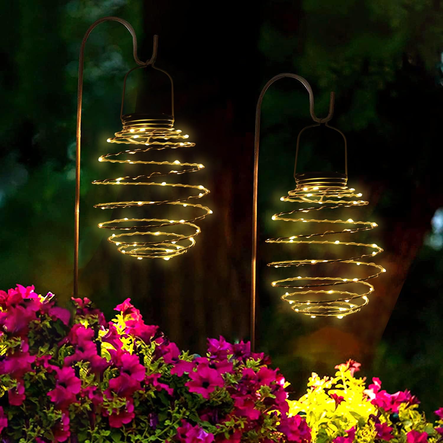 Solar Spiral LED Light Hanging Lantern Solar Spring-Shaped, 44% OFF