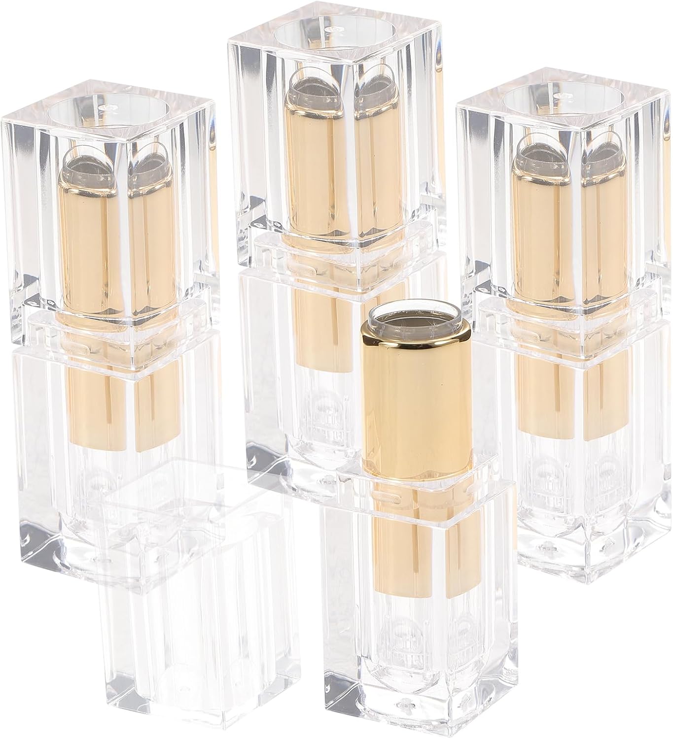 Amazon.com: Ipetboom Clear Lipstick Tube Empty Container - 4 Pcs Diy ...