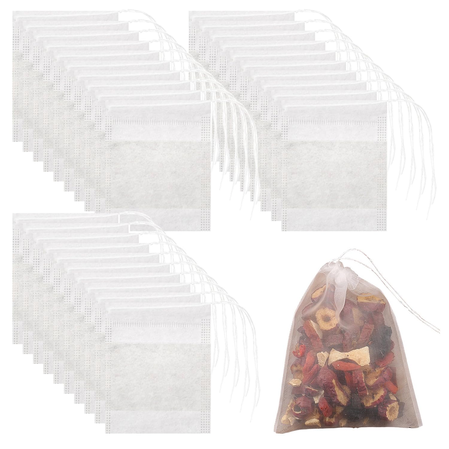 Tea Bags for Loose Tea and Coffee Tea Filters Bags Disposable Infuser ...