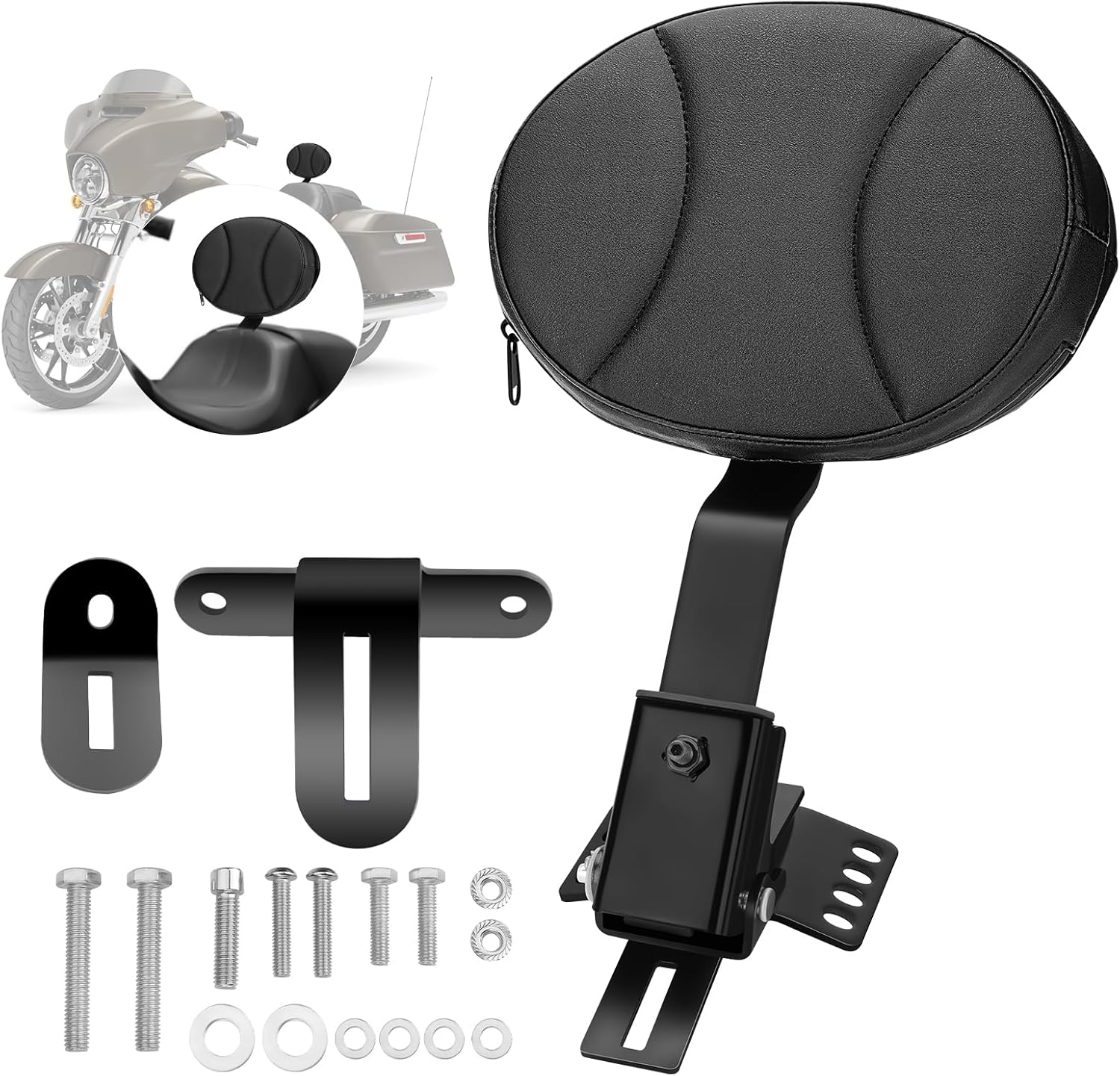 Adjustable Driver Backrest for 1997-2024 Touring, Motorcycle Rider Back ...