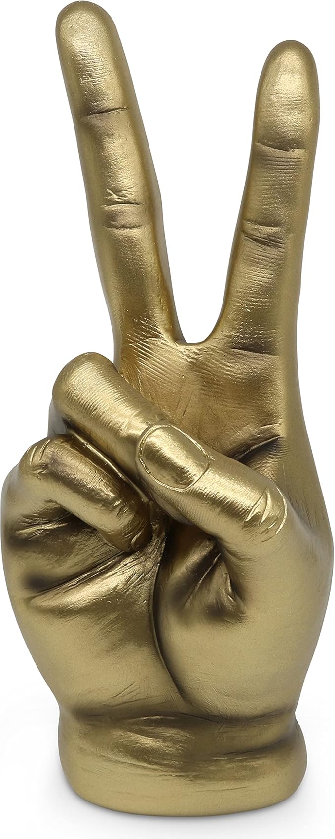 Amazon.com: Vaudagio Golden Peace Sign Decor - Modern Victory Hand ...