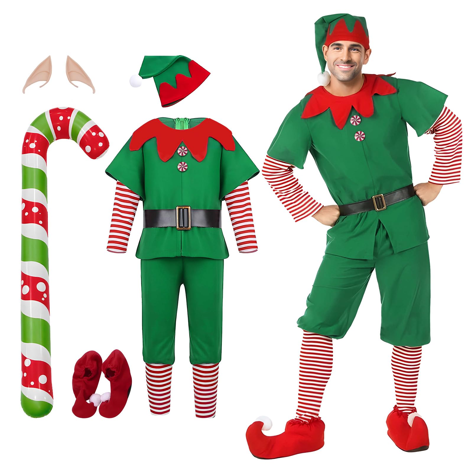 1 x RAW Customer Returns Alaiyaky Elf Costume, Elf Costume Adult Chris ...