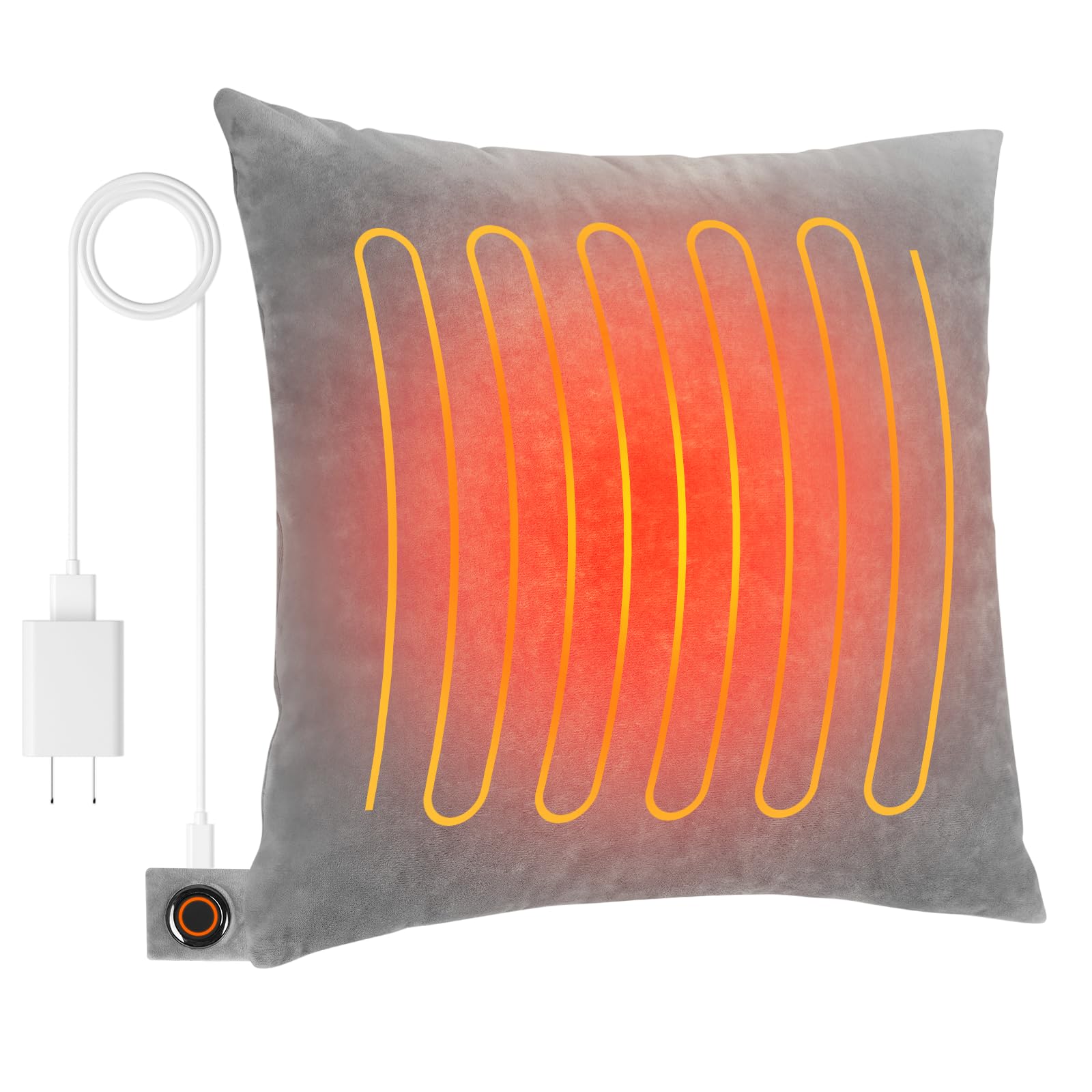 Amazon.com: Heated Pillow for Lumbar Support, Heating Lumbar Support ...