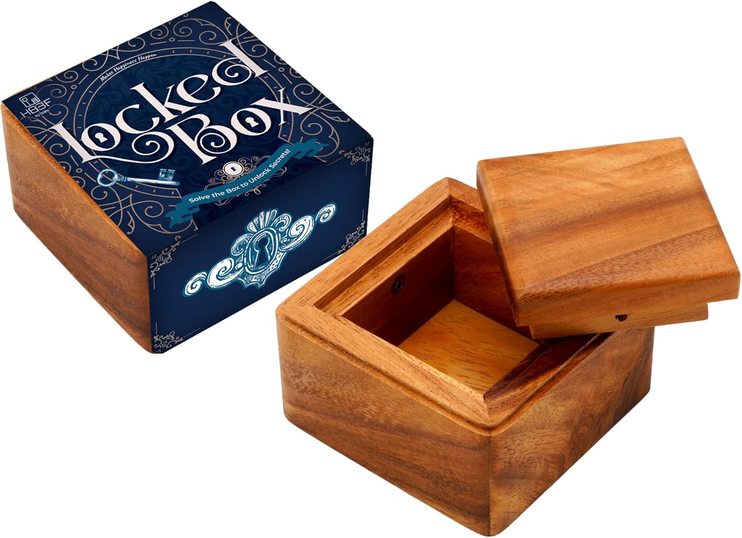Amazon.com: BSIRI Locked Box- Secret Box Brain Teaser Wooden Puzzle ...