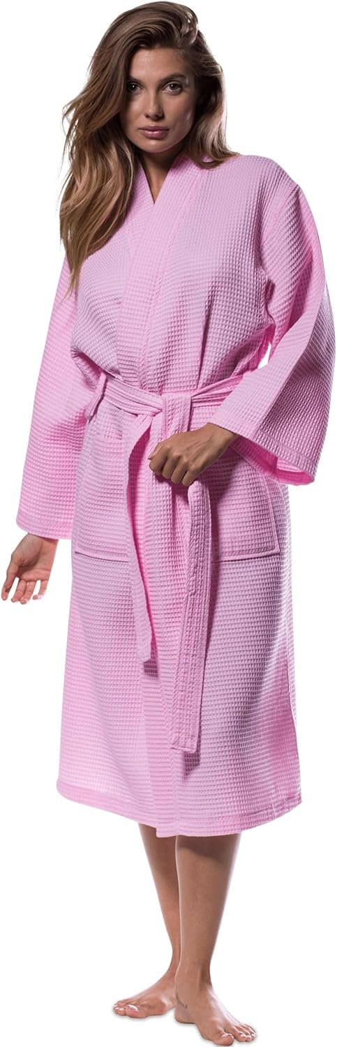 Turquaz Lightweight Full-Length Robes For Women Waffle Kimono Bathrobe ...