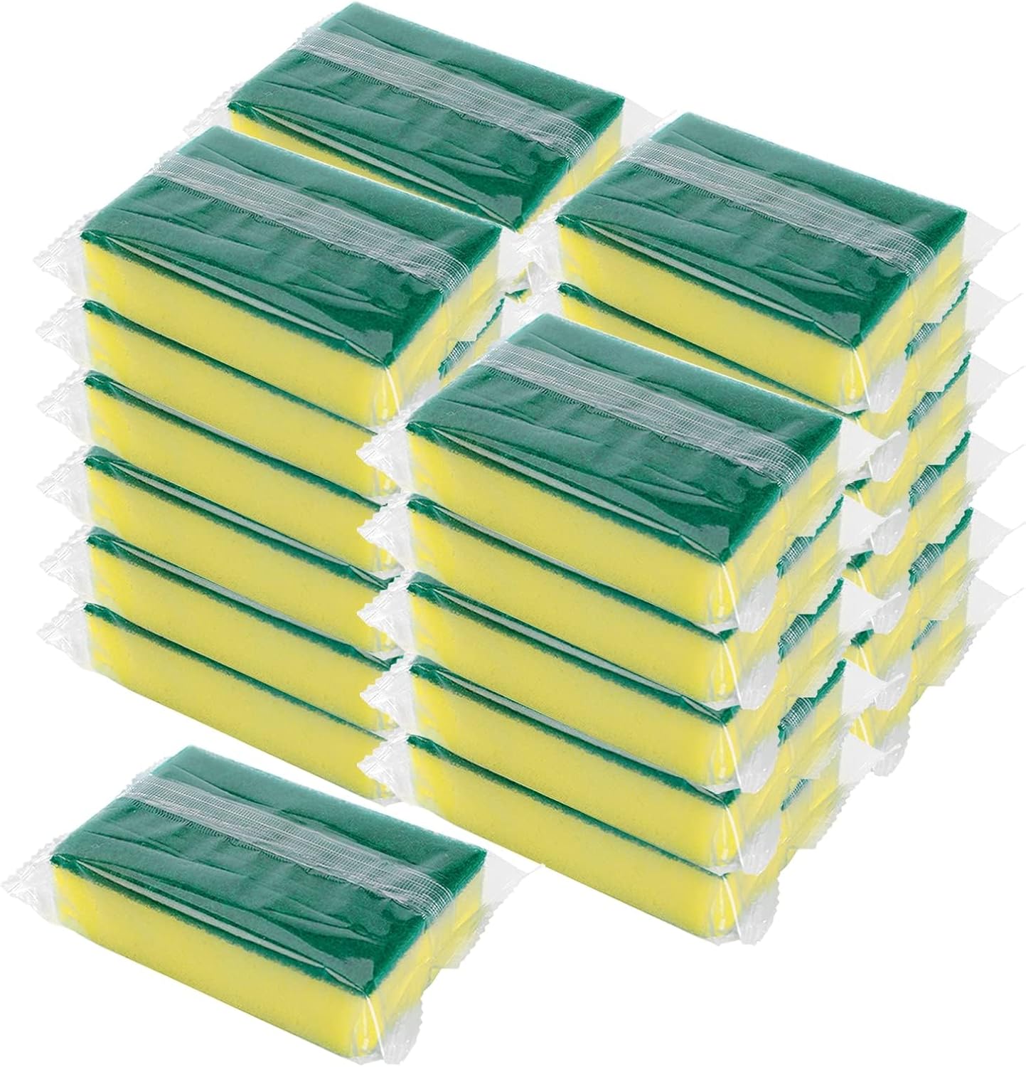 Amazon.com: 50 Pack Individually Wrapped Sponges,Kitchen Dishwashing ...