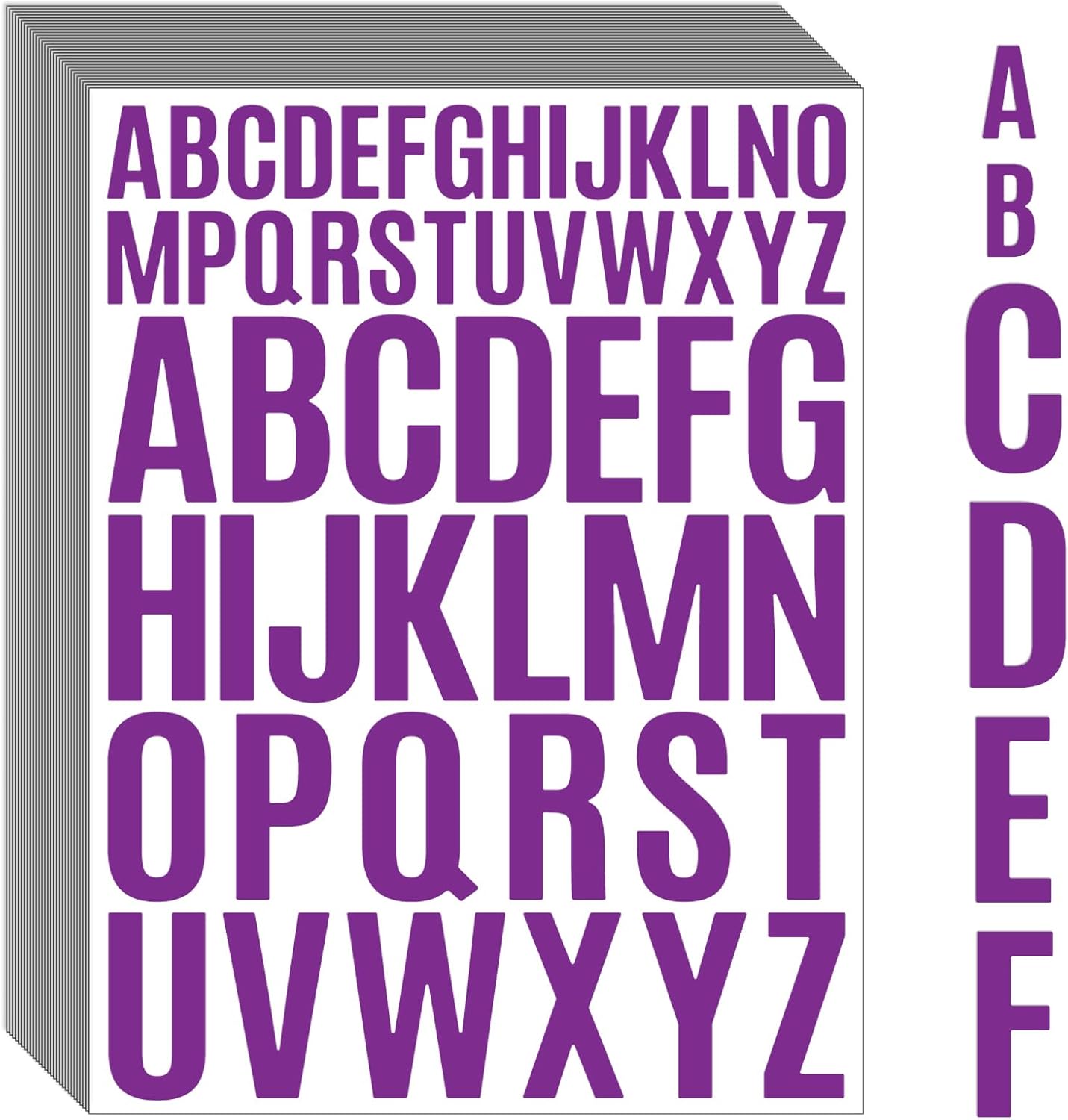 Amazon.com: Bemeol Letter Stickers 1560 Pieces 30 Sheets Stick on Vinyl ...