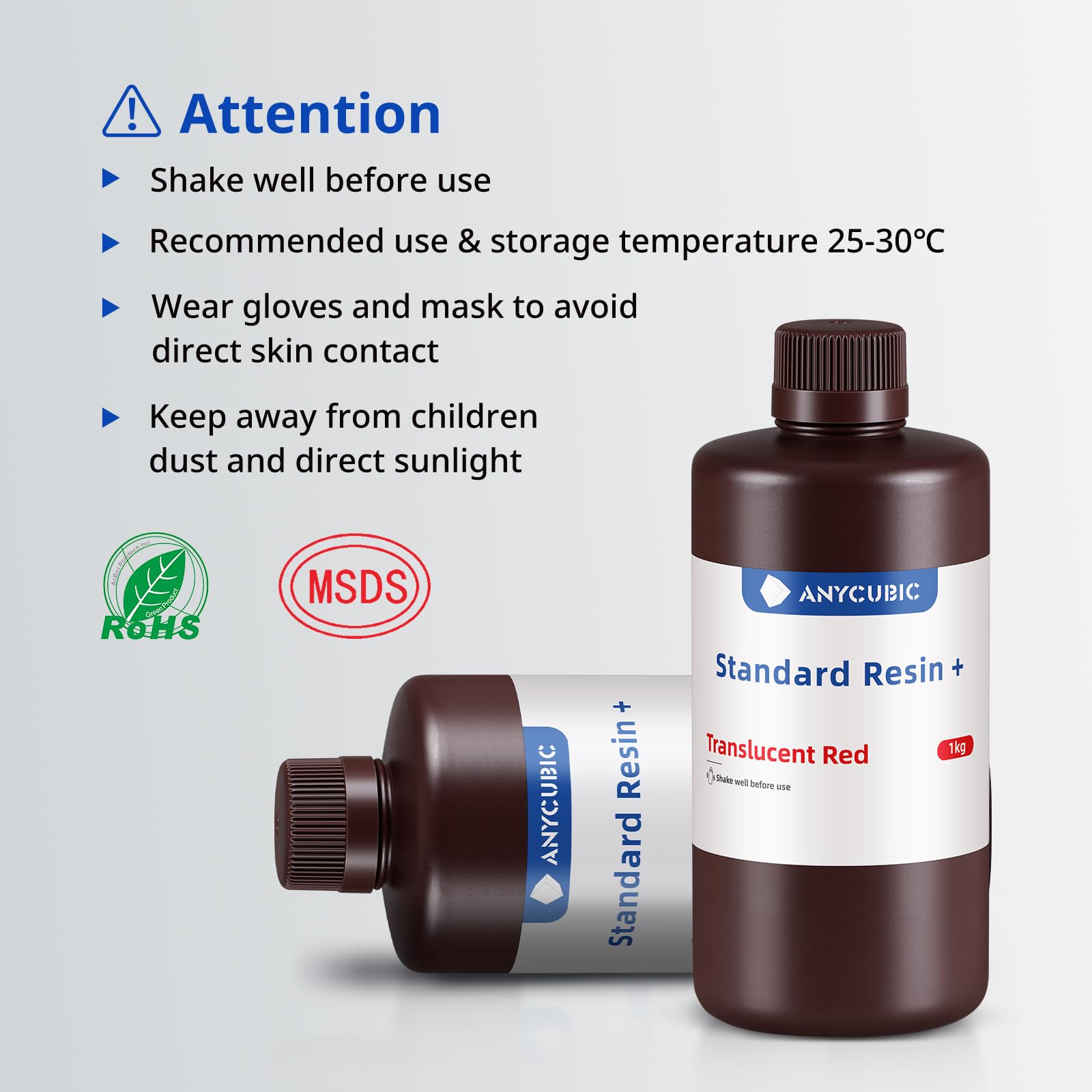 Snapklik.com : ANYCUBIC Upgraded Standard 3D Printer Resin, 405nm SLA ...